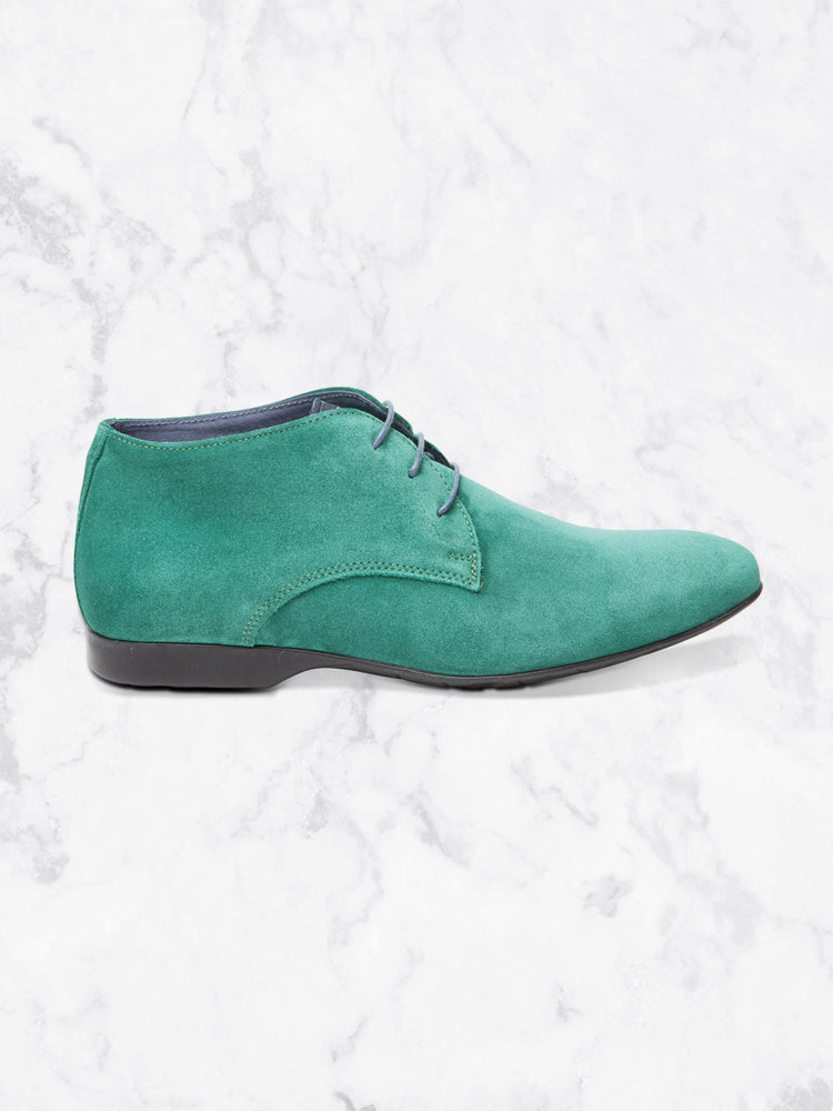 Souliers Derby montantes Vert – Palenzo Collezioni